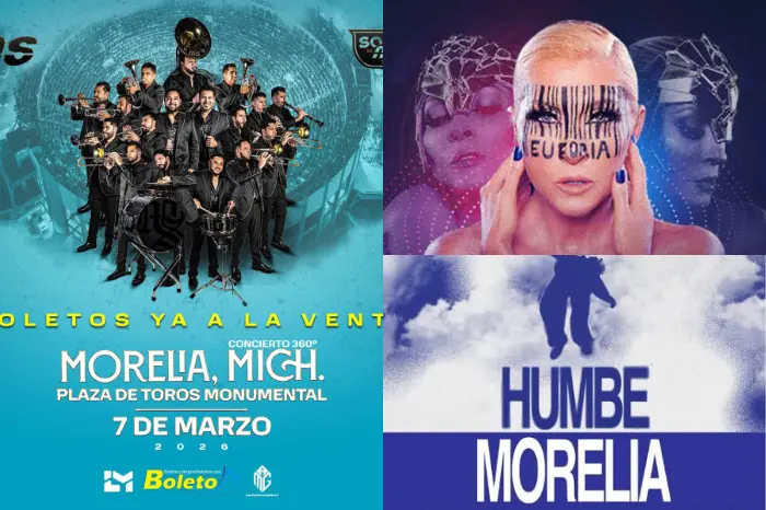 Cartelera de Conciertos en Morelia para 2026: De Banda MS a Yuri