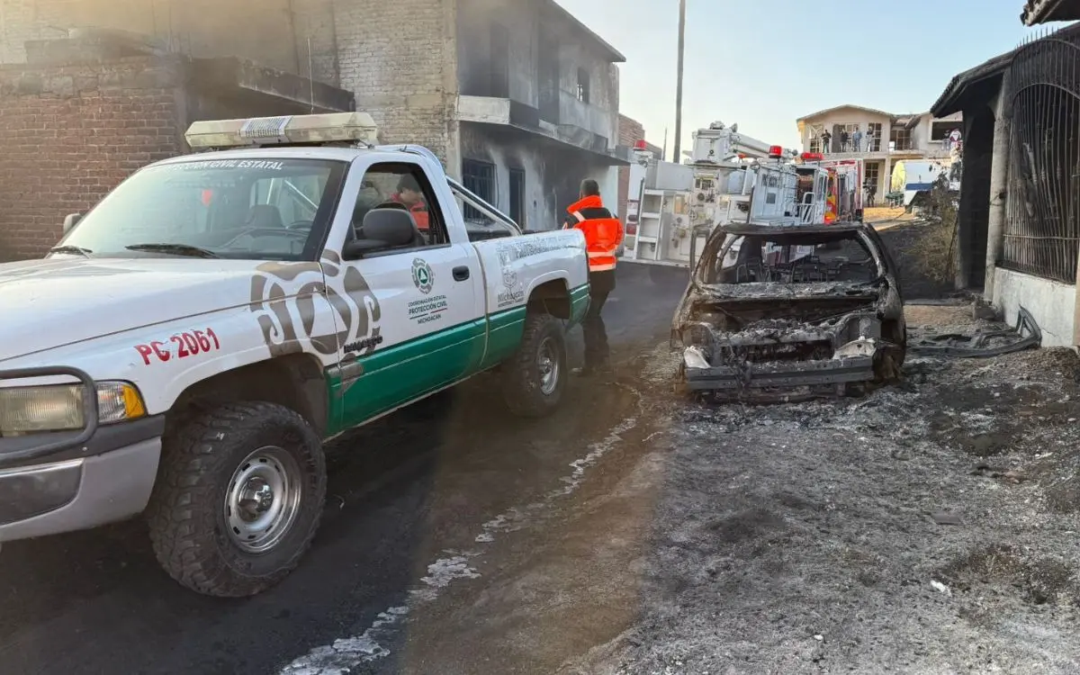 Incendio en La Piedad Michoacán causa daños y un lesionado