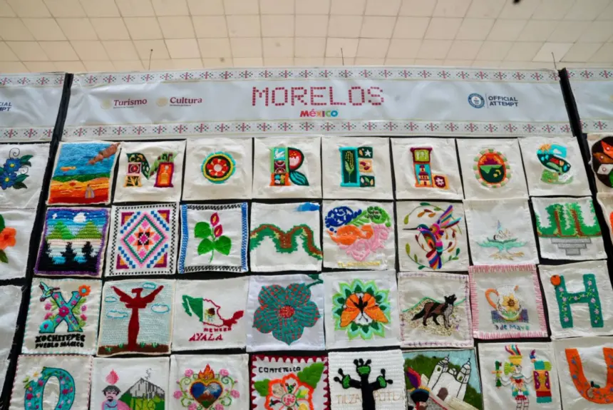 Morelos establece récord Guinness con 138 piezas textiles de bordado